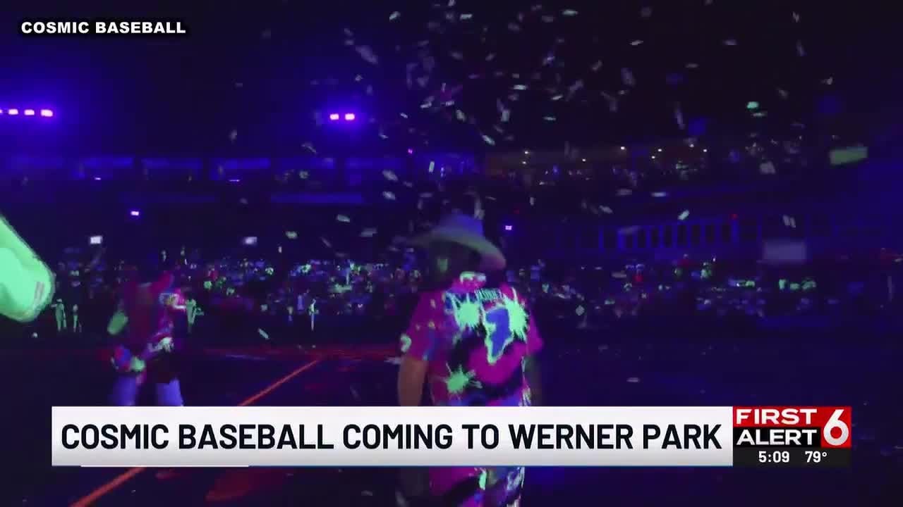 Cosmic baseball coming to Werner Park - YouTube