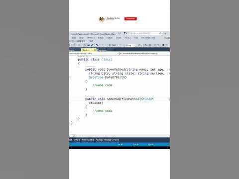 Avoid Too Many Parameters in C# | #shorts #learning #coding - YouTube