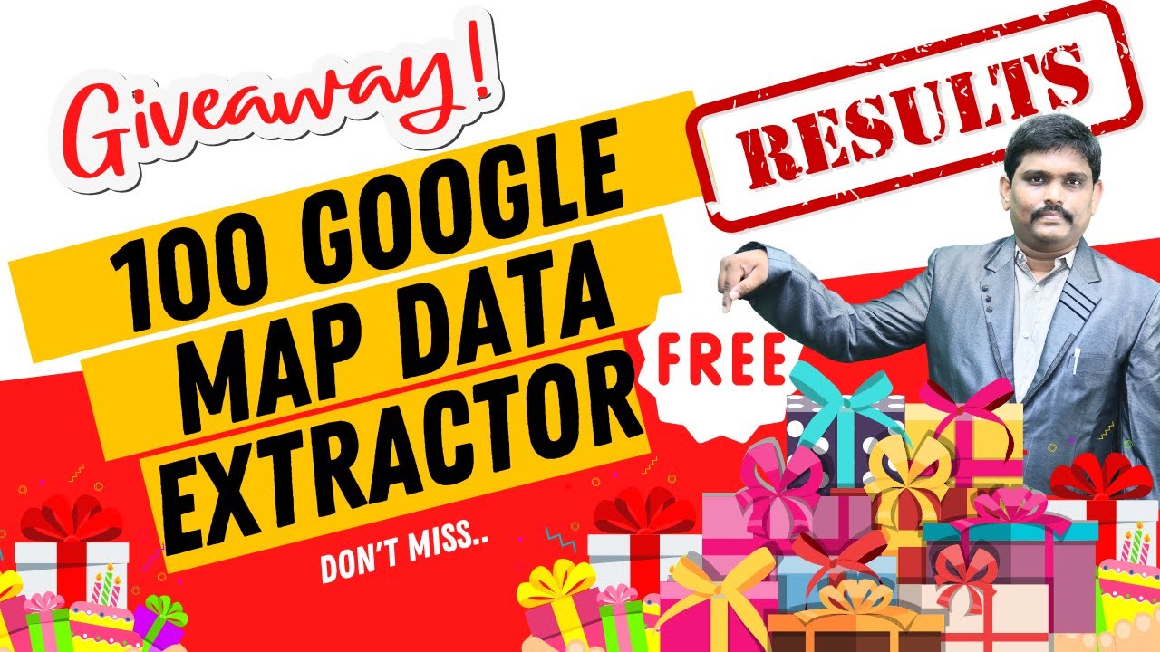Giveaway Results || 100 Google Maps Data Extractor License Free || Sai Ramesh - YouTube