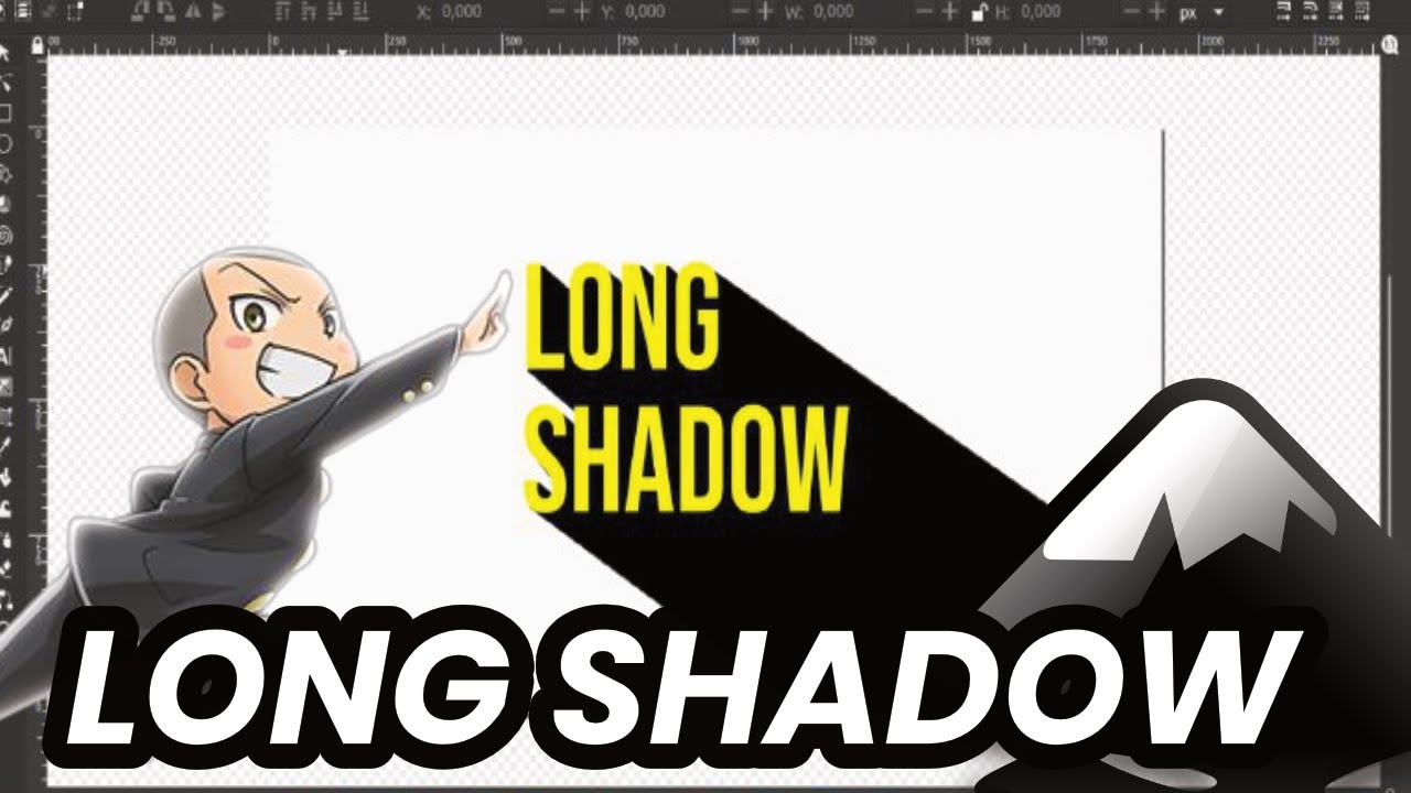 Tutorial Teks LONG SHADOW di Inkscape, Cukup Satu kali Klik - YouTube