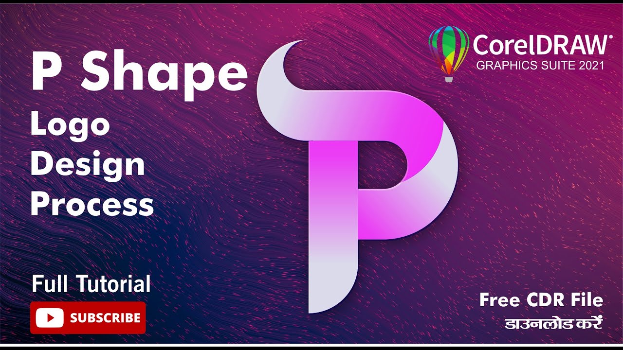 P Alphabet Logo Design Process | CorelDraw Tutorial in Hindi ...