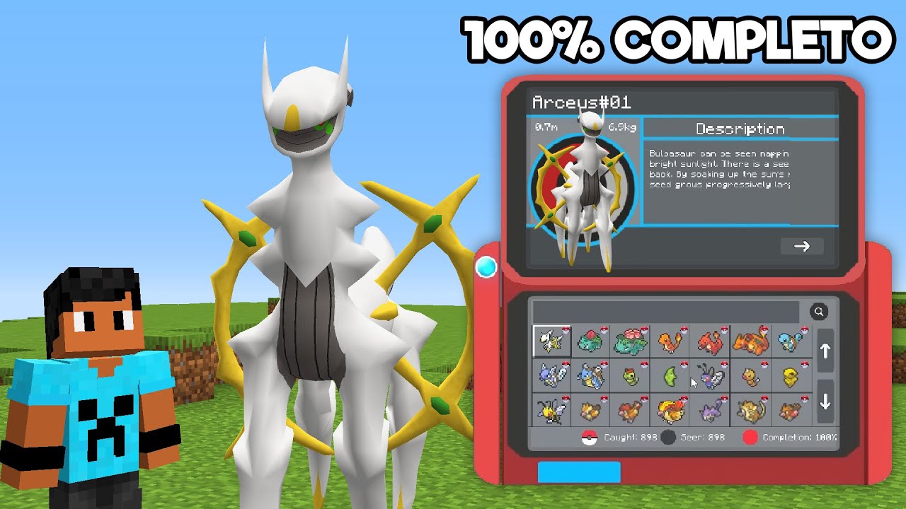 Eu Completei 100 Da PokÉdex No Minecraft Pixelmon Youtube