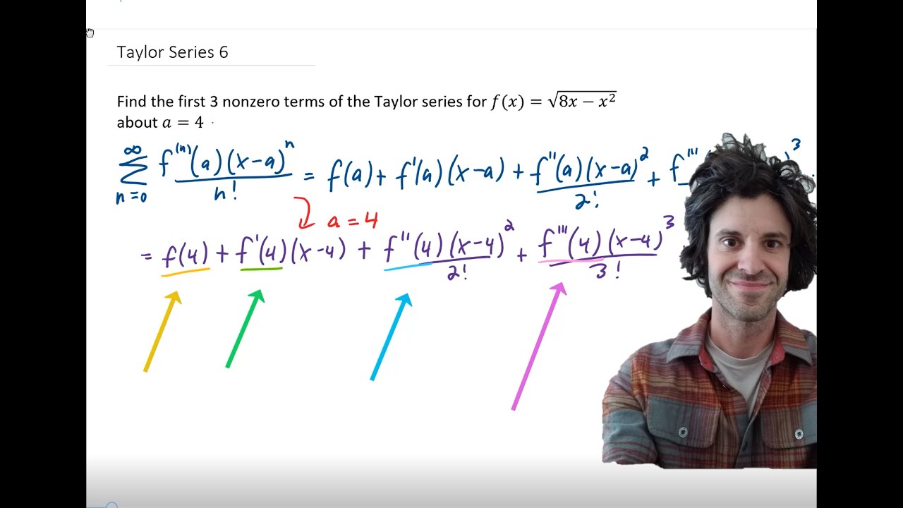 Find The First 3 Nonzero Terms Of The Taylor Series For F x 8x x 2