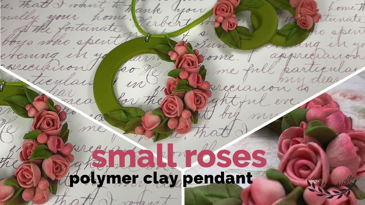 ~JustHandmade~ How to make a polymer clay (fimo) pendant with small ...