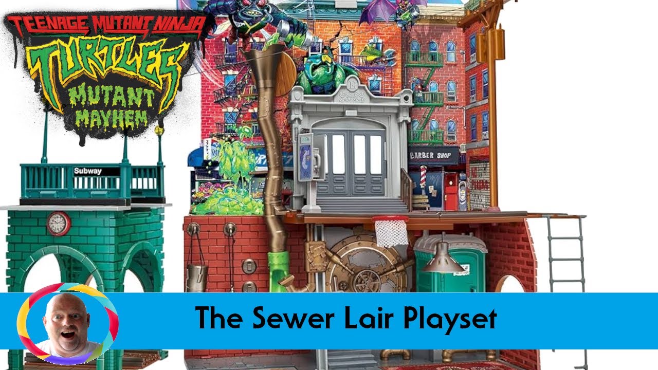 TMNT Mutant Mayhem Sewer Lair Playset Review - YouTube