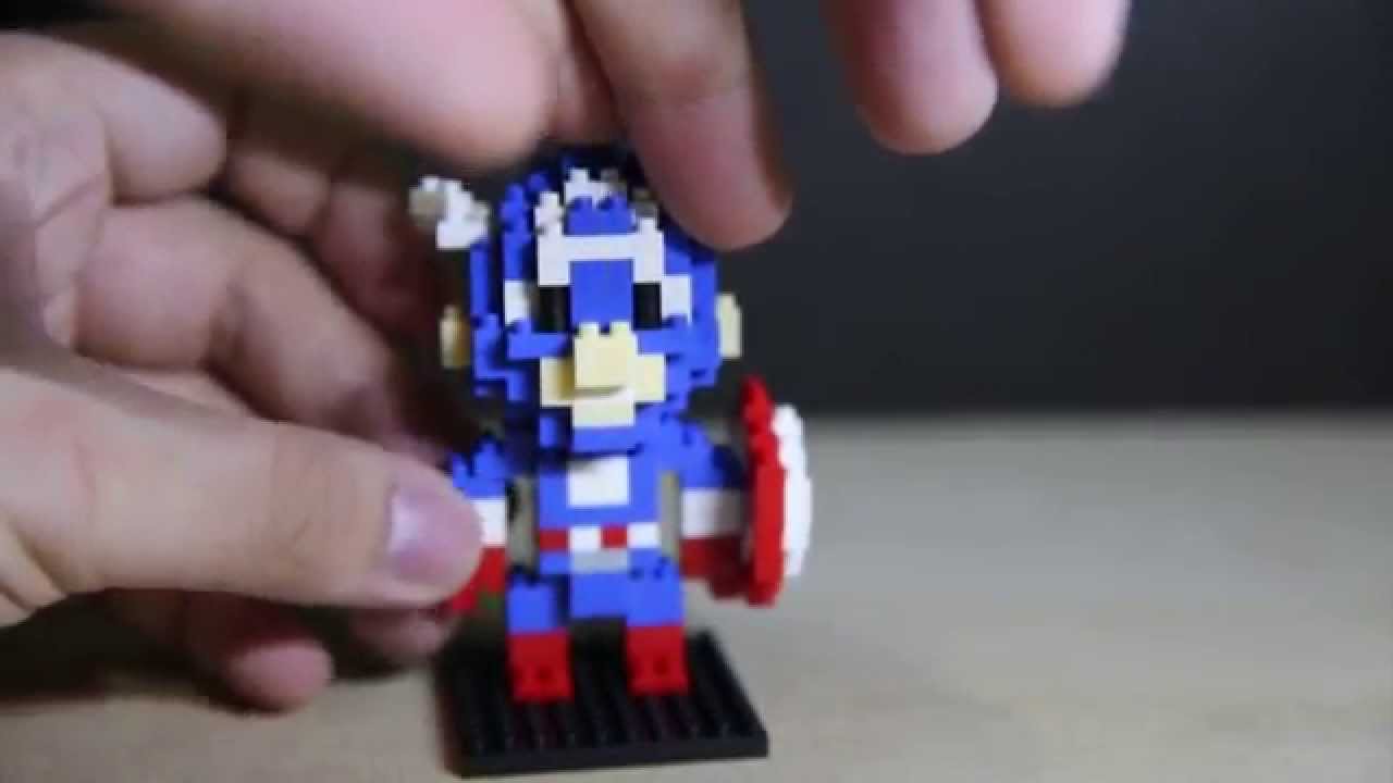 Nano Blocks Captain America Diamond Blocks Bootleg Review - YouTube