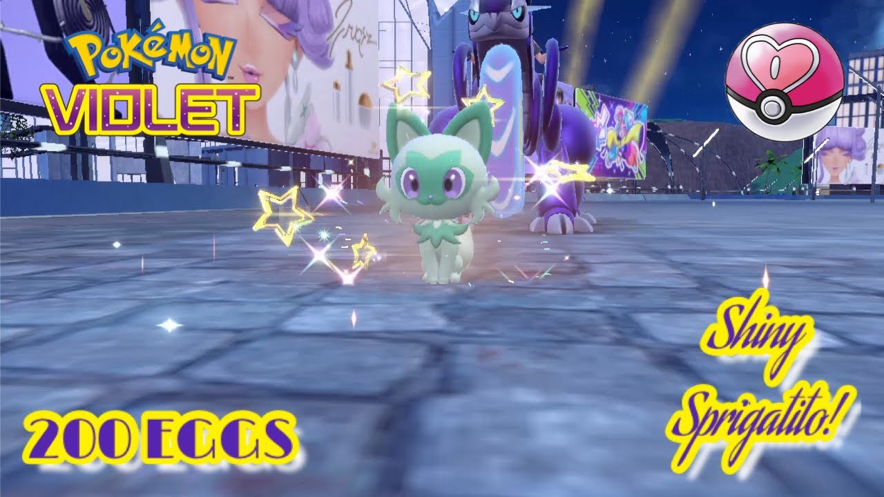 Pokémon Violet: SHINY SPRIGATITO IN A LOVE BALL VIA THE MASUDA METHOD ...