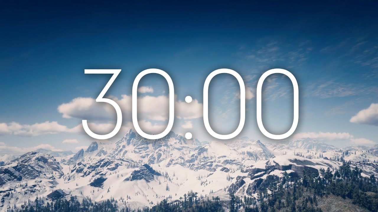 30 Minute Timer Winter in the mountains | Ambience Sound - YouTube