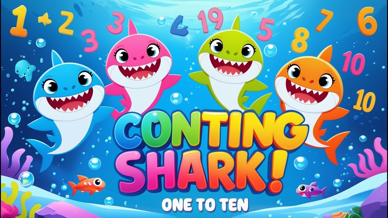 20 Mins 🧠 Count with Sharks – Doo Doo Educational Music - YouTube