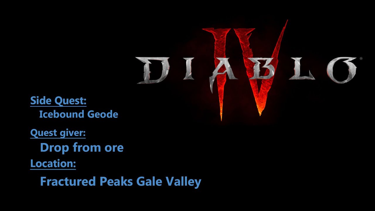 Diablo 4 - Icebound Geode - YouTube