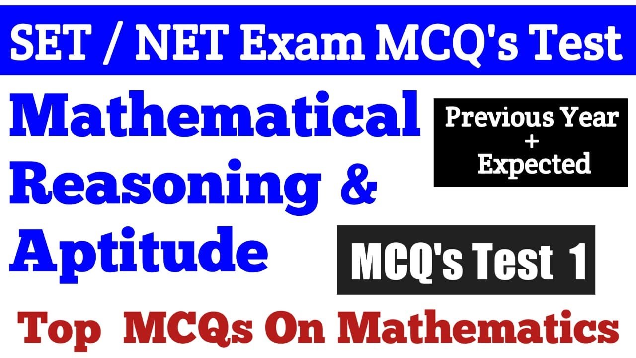 UGC NET / SET Exam Mock Test Mathematical Reasoning & Aptitude ! Paper ...