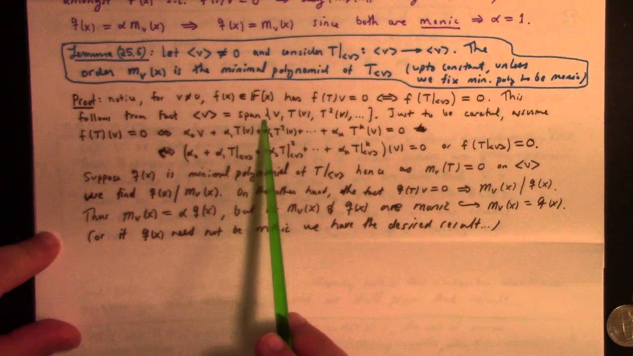 Linear Algebra: E.M.L. 6, elementary divisor theorem, companion ...