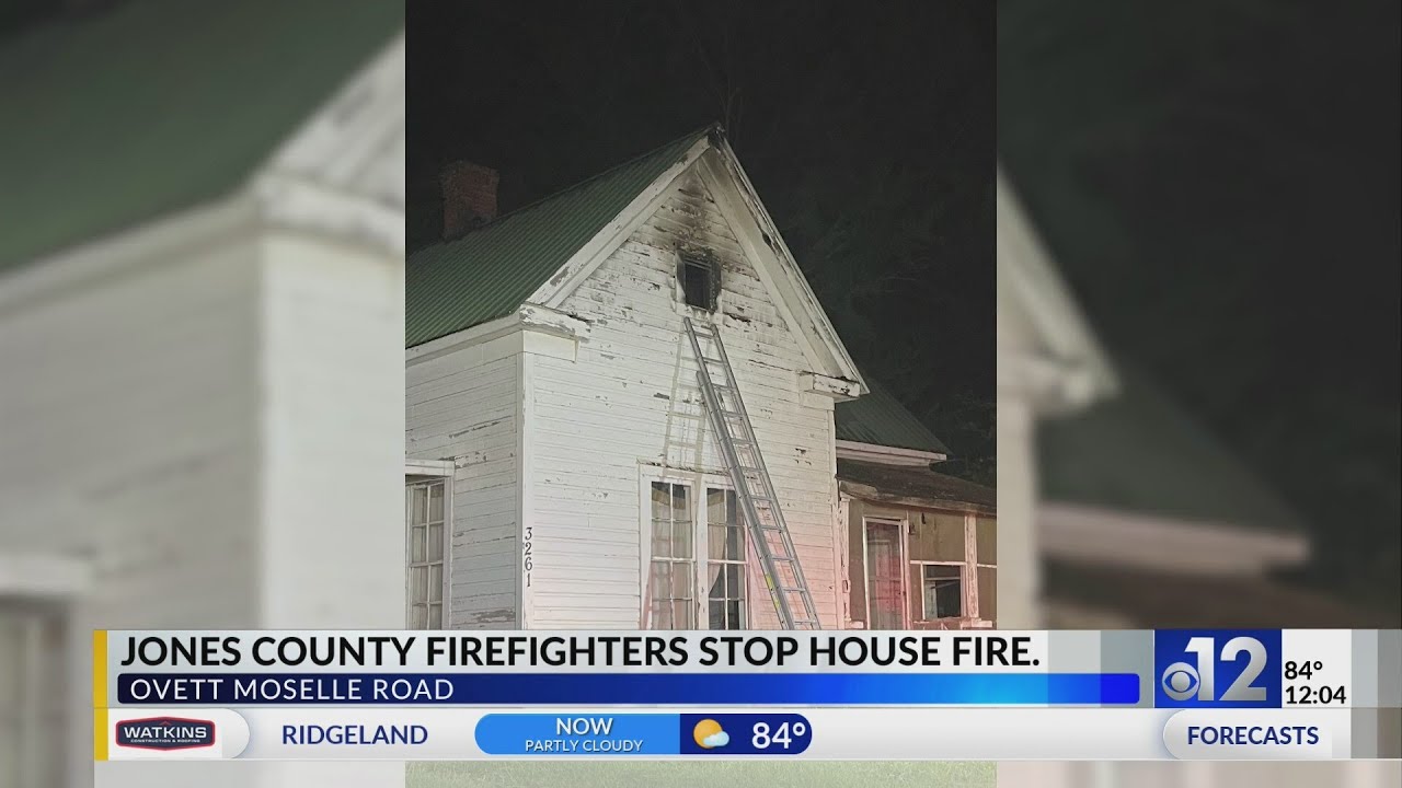 Jones County firefighters rescue 3 cats from house fire - YouTube