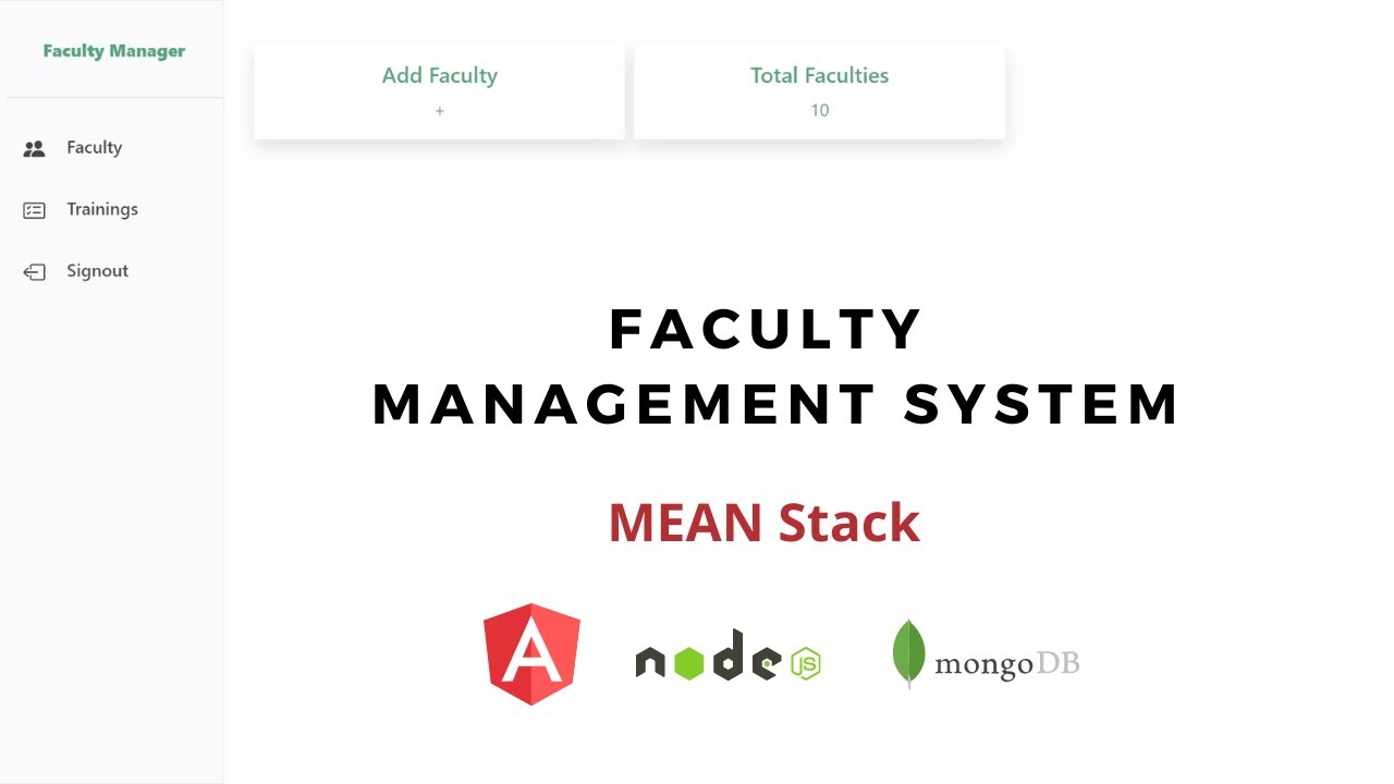 Modern Faculty Management System using Angular and Node JS - Part 3 ...