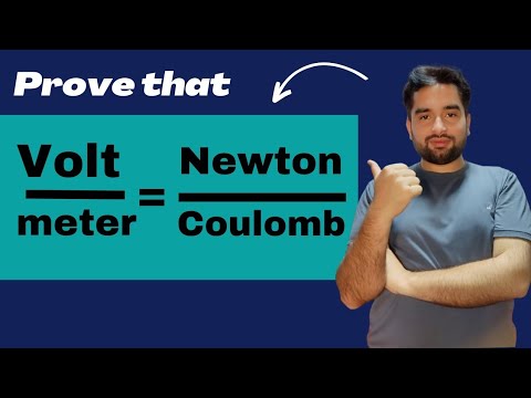 Prove that volt/meter = newton/coulomb | Electrostatics | 12th class ...