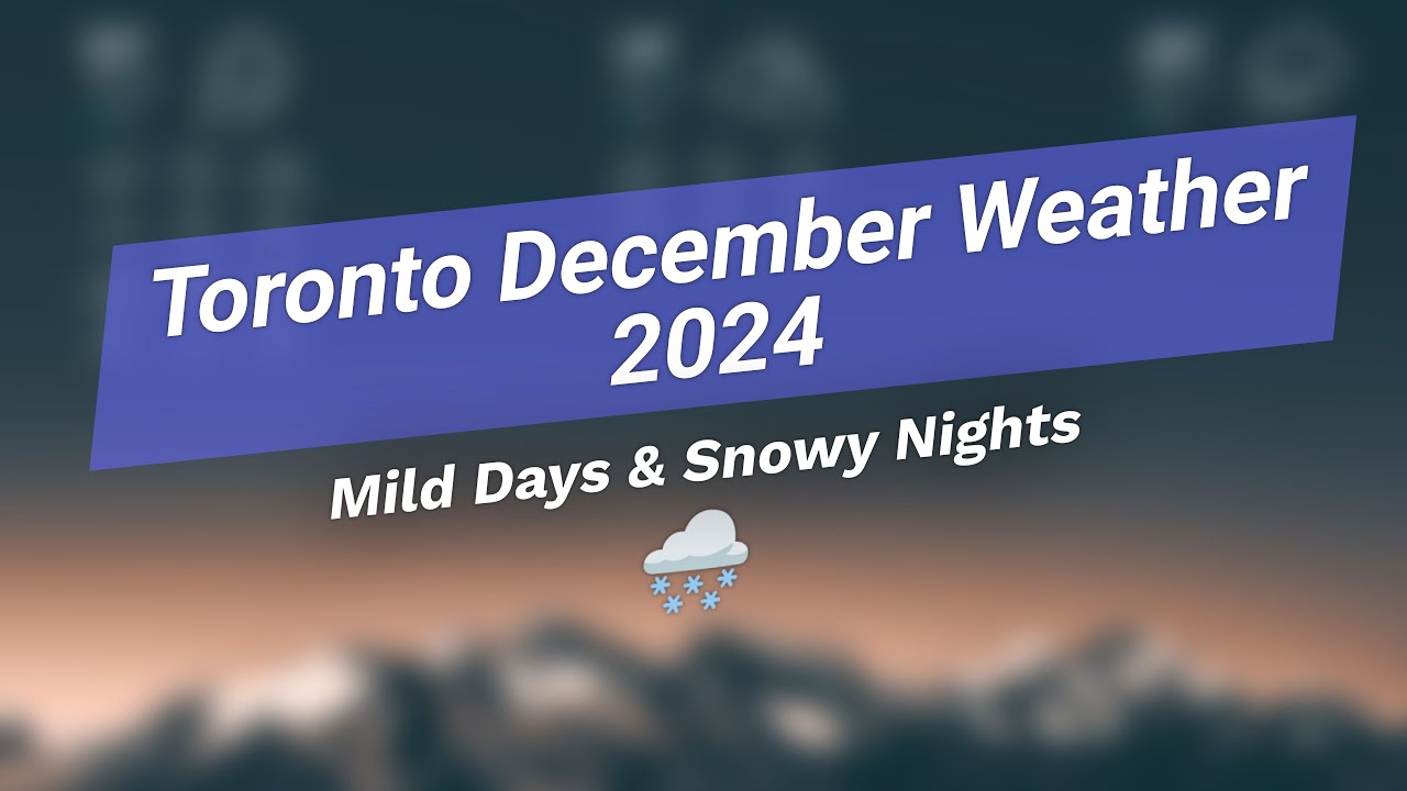 Toronto's December Weather 2024 🌧️ ️ - YouTube