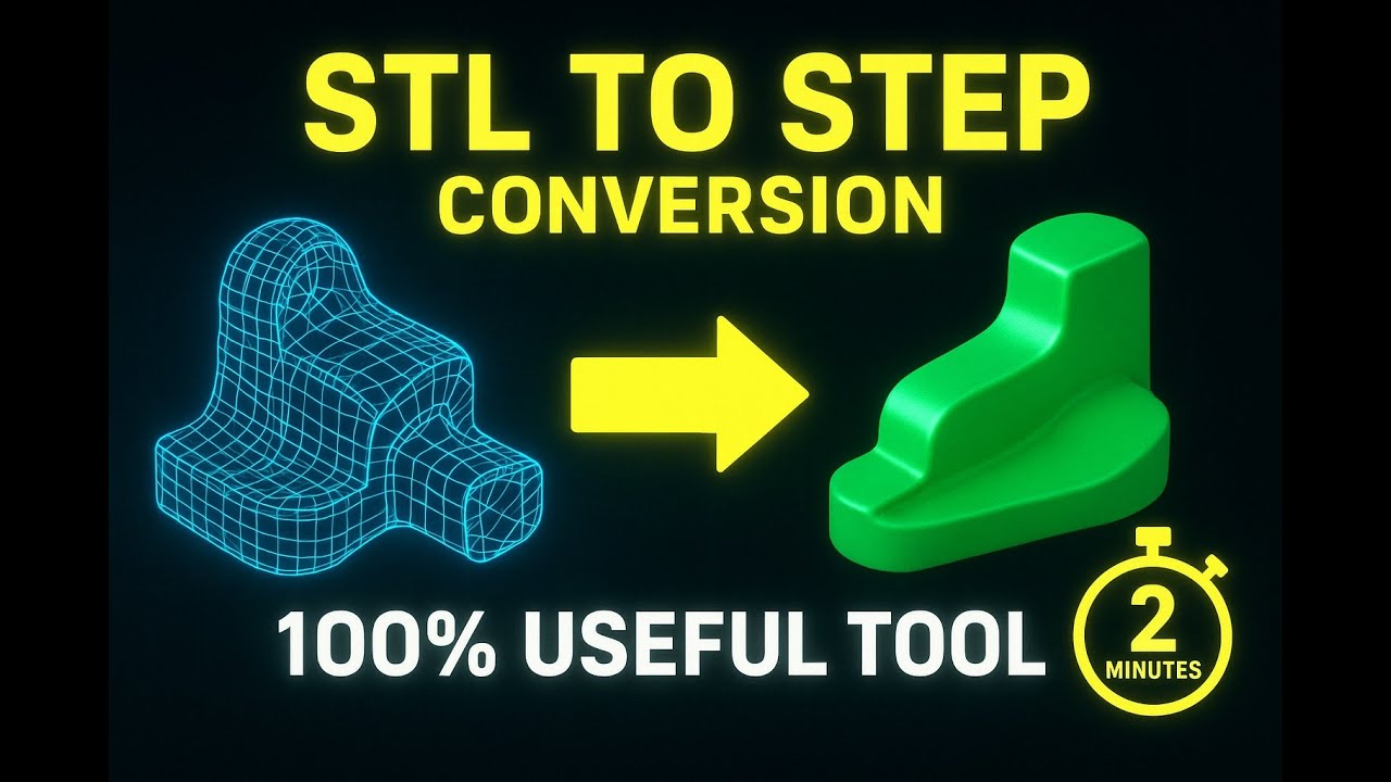 STL to STEP File Conversion in 2 Minutes (100% useful Tools) - YouTube
