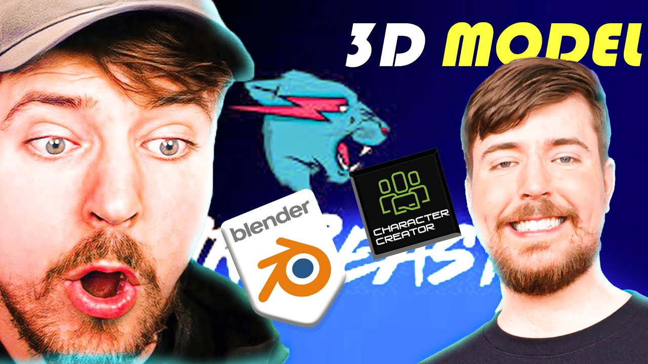 I made Mr.Beast 3d model in 2days@MrBeast - YouTube