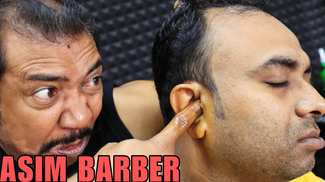 Asim Barber LIVE | Head & Body Massage | Ear Massage with Oil | Neck ...