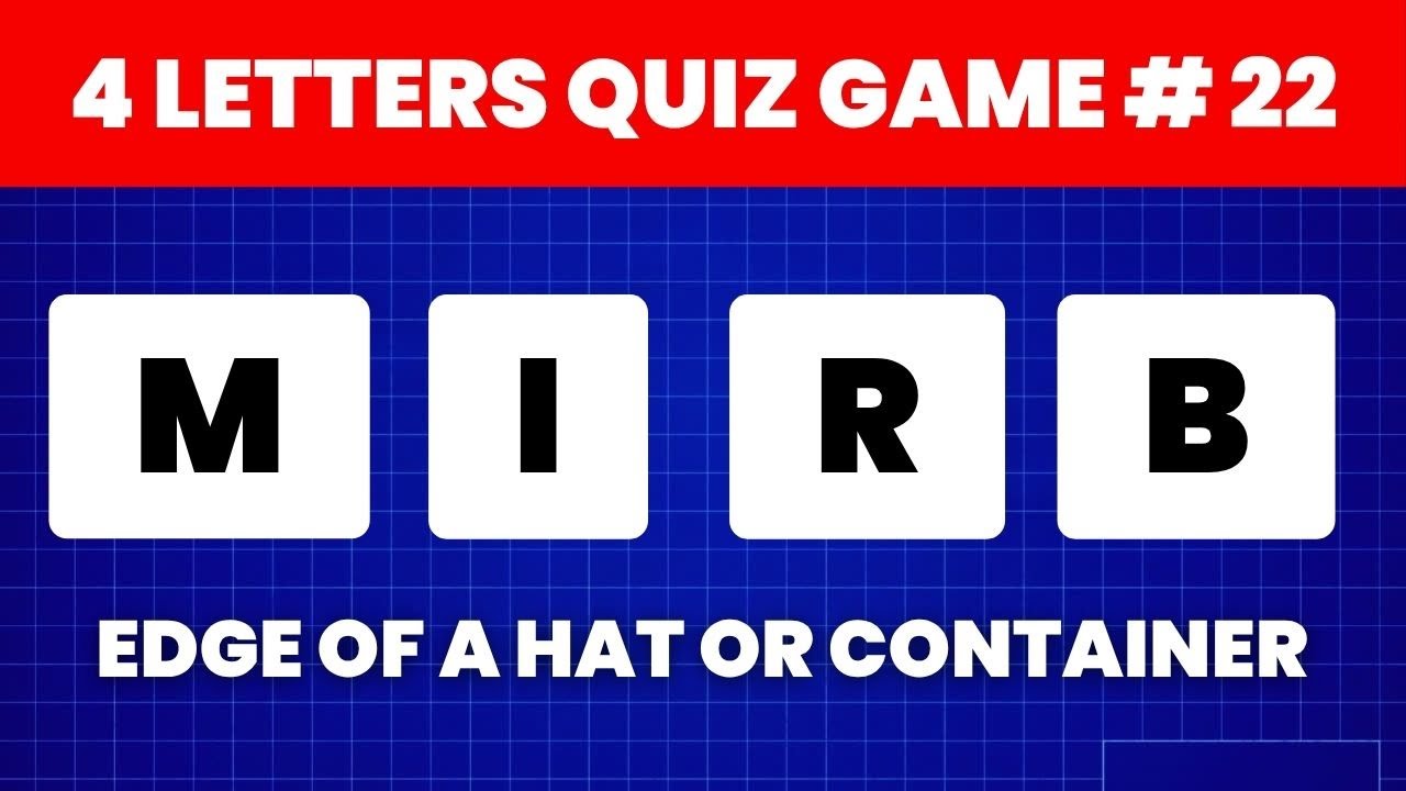 Master 4 Letter Words With This Simple Quiz Game # 22 - YouTube