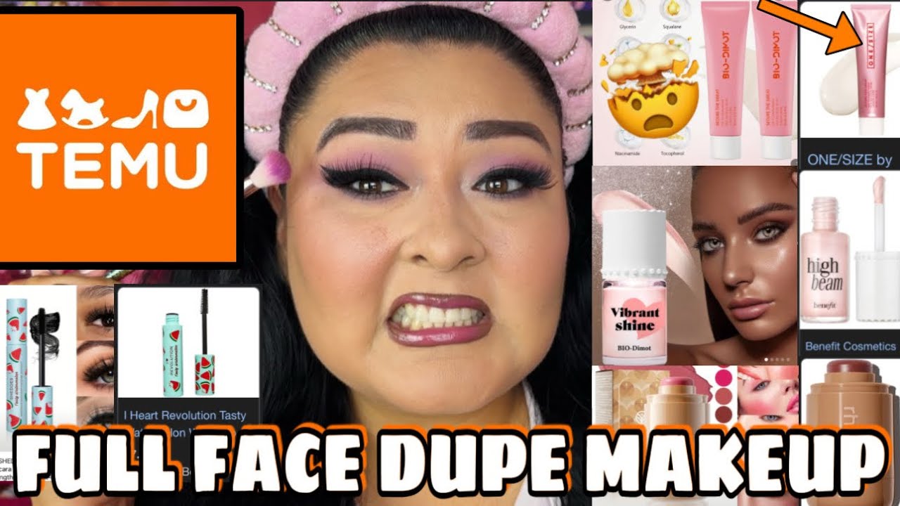 FULL FACE TEMU TRY ON HAUL // INCLUDING DUPES FOR HIGH END MAKEUP ...