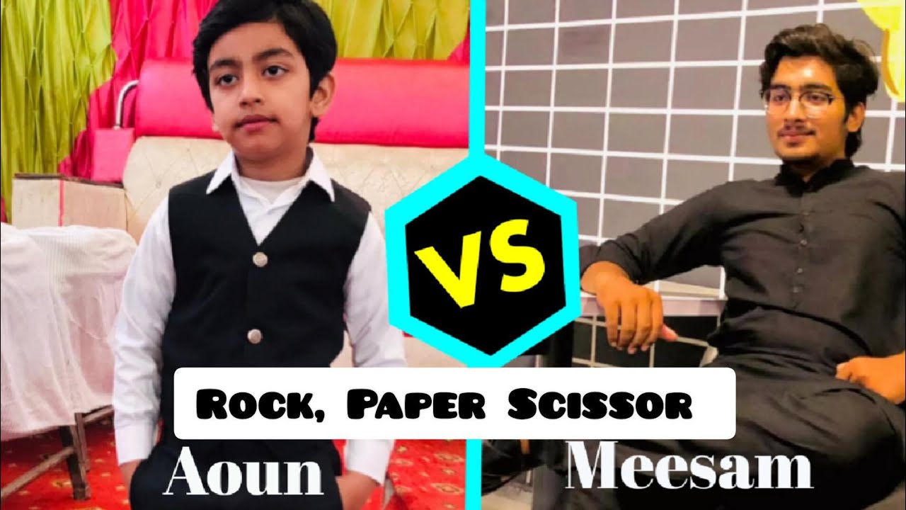 Challenge b/w Aoun and Meesam😋|| Rock, Paper, Scissor|| Like, Share and ...