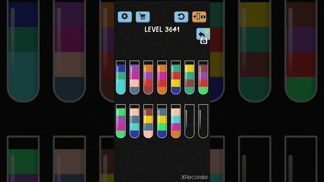 solve and solution water color sort game level 3641 - YouTube