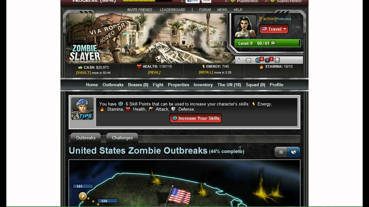 Zombie Slayer (Facebook) Gameplay - YouTube
