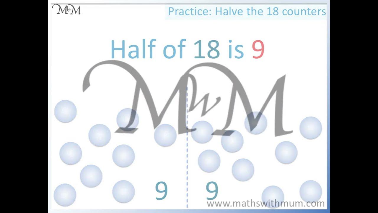 Teaching Halving Numbers - YouTube