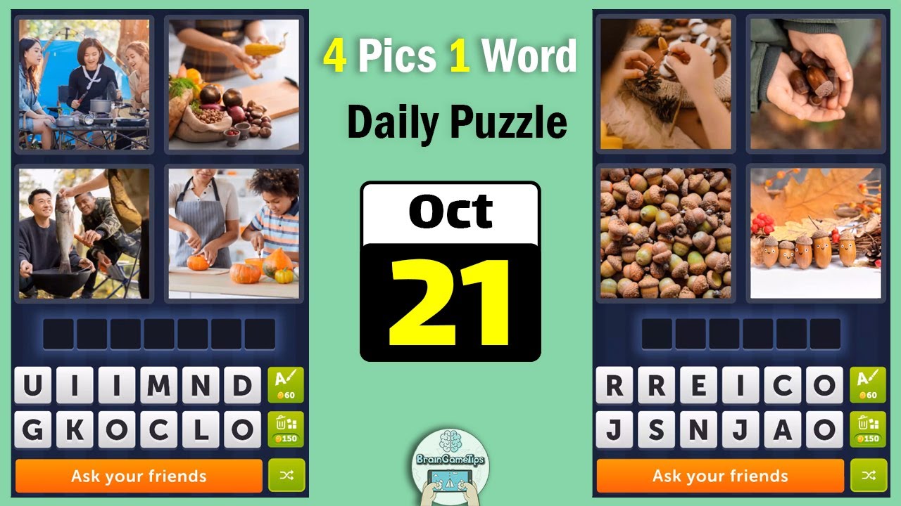 4 Pics 1 Word October 21 2022 Daily Puzzle Answer - YouTube