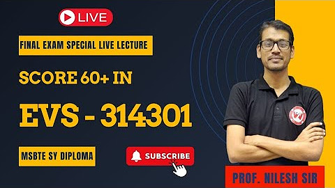 MSBTE SEM 5 - EVS FOR IT / CO / AIML | TY DIPLOMA - YouTube