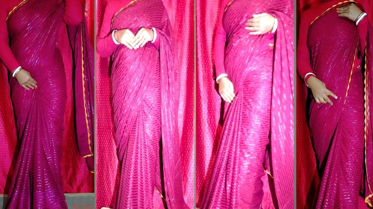 Basic saree draping tutorial 💛 #sareedraping #sareedrape #saree # ...