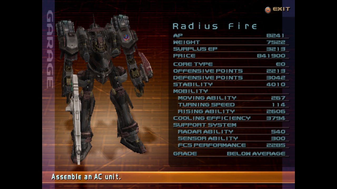 Armored Core AC Showcase - Radius Fire (AC3) - YouTube