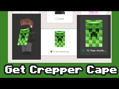 Free Java Edition 15th Anniversary Creeper Cape for Minecraft (Offer ...