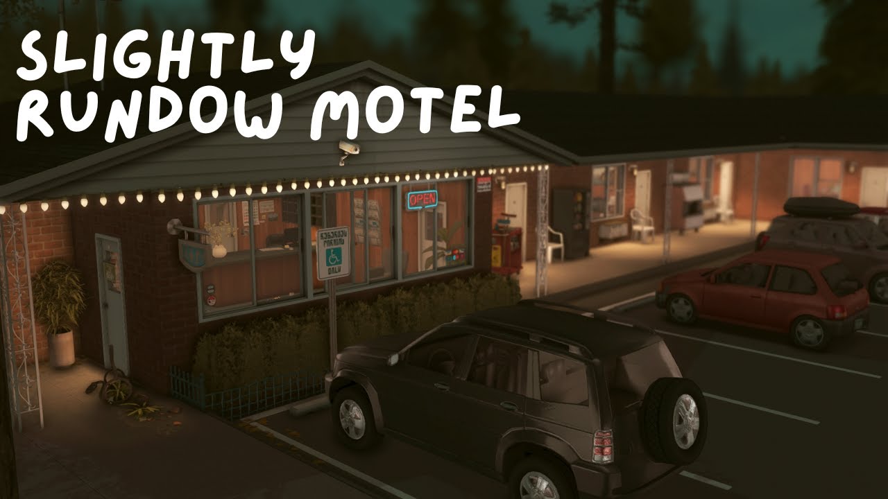 Slightly Rundow Motel Build Collab 🏡|| Sims 4 CC Speed Build🔨|| CC ...