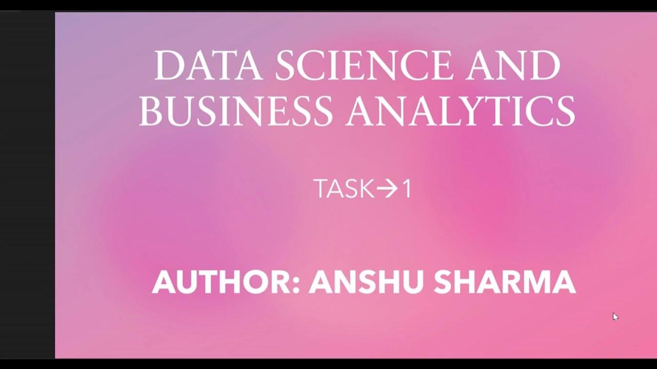 Task 1: Prediction Using Supervised Machine Learning @ The Sparks Foundation - YouTube