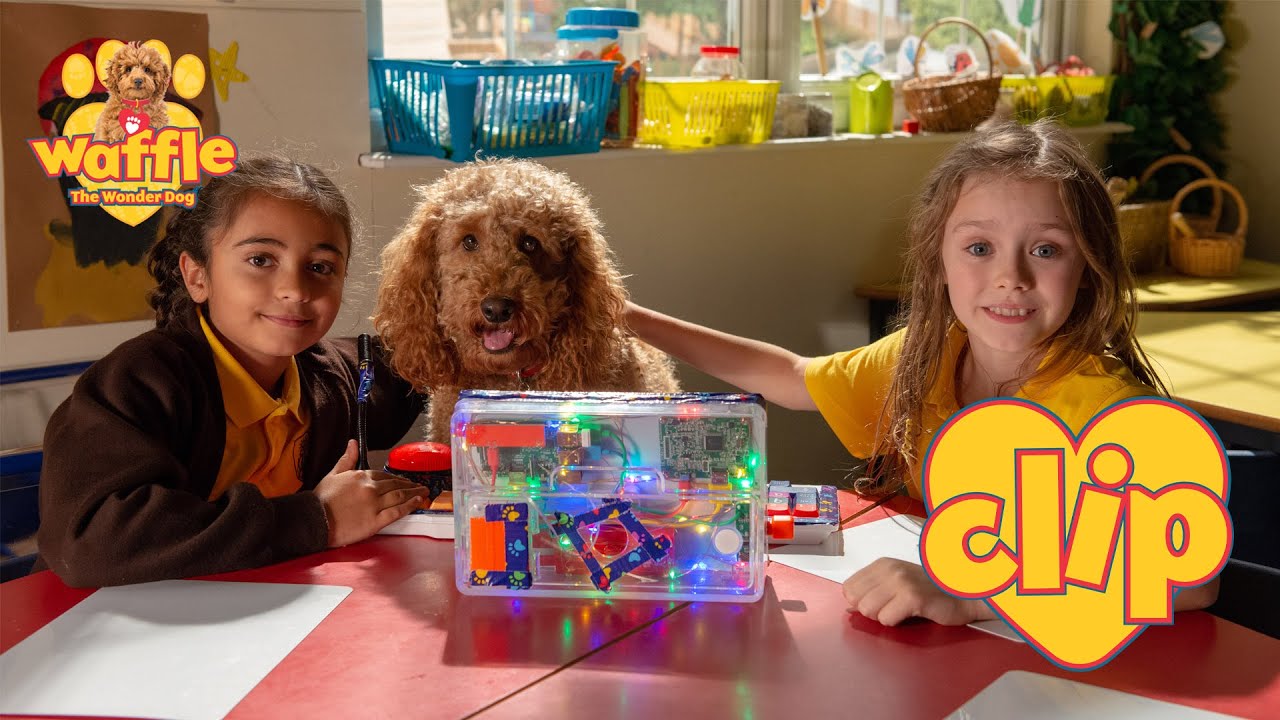 Waffle Tries to Write 🐶 ️ | Waffle the Wonder Dog Official Full Clip 🧡 ...