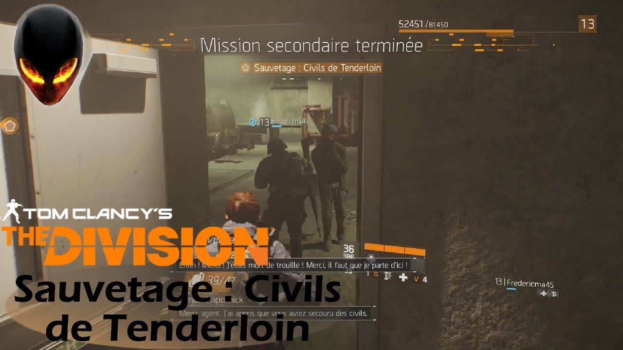 Tom Clancy's The Division : MS Sauvetage : Civils de Tenderloin - YouTube