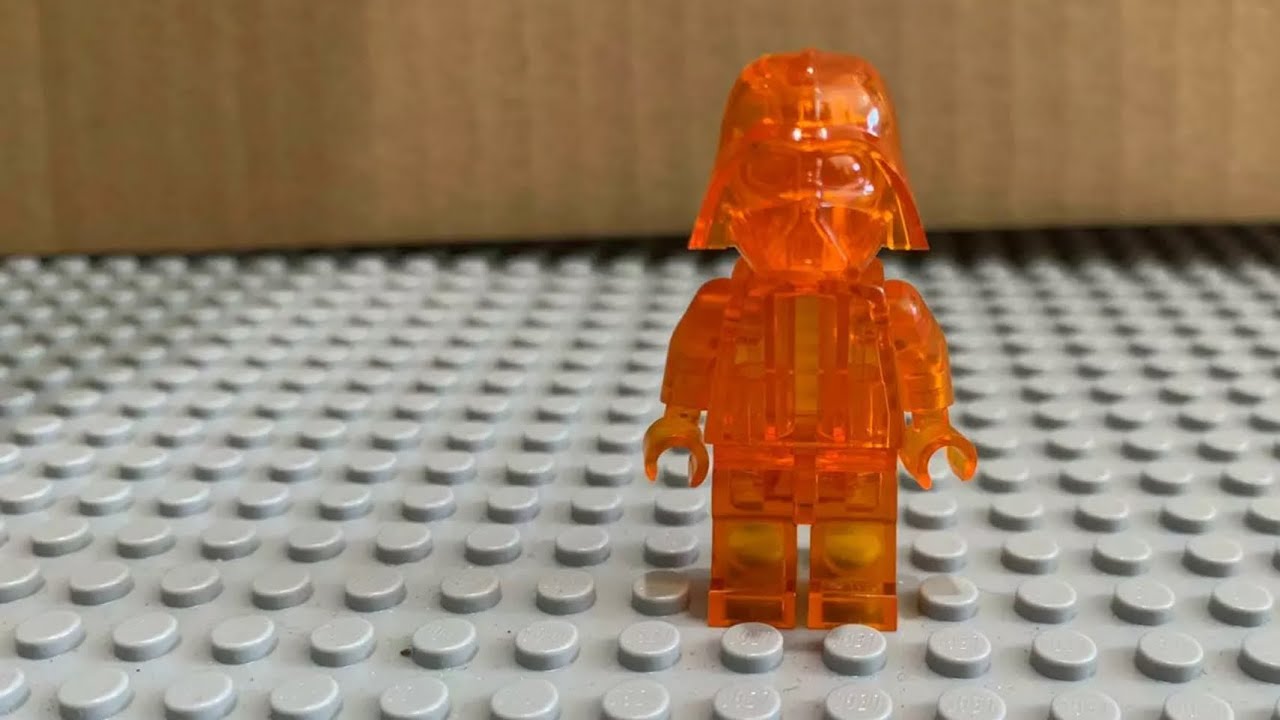 LEGO prototype Darth Vader monochrome translucent orange rare - YouTube