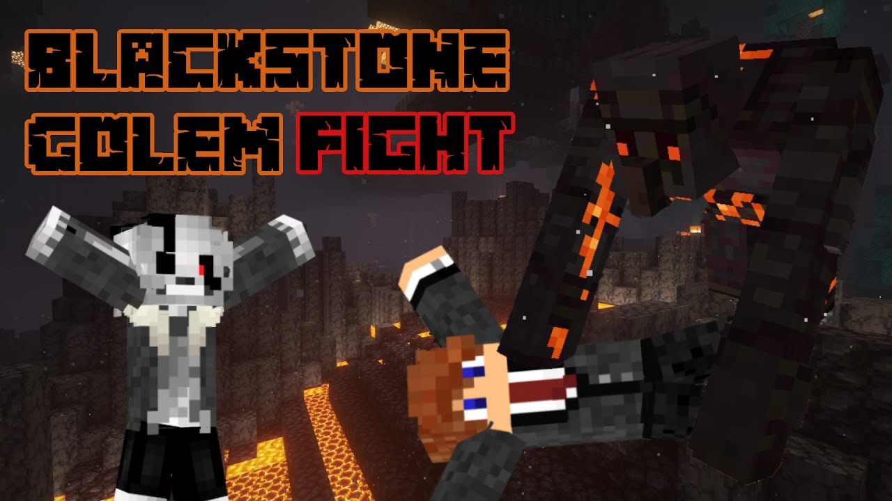 Fighting the Blackstone Golem | Modded Minecraft SMP Boss Fight - YouTube
