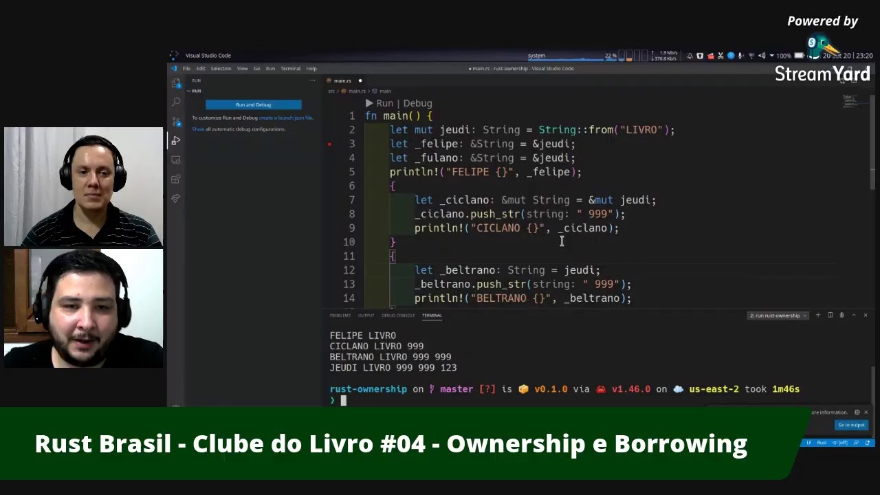 Rust Brasil - Clube do Livro #04 - Ownership e Borrowing - YouTube