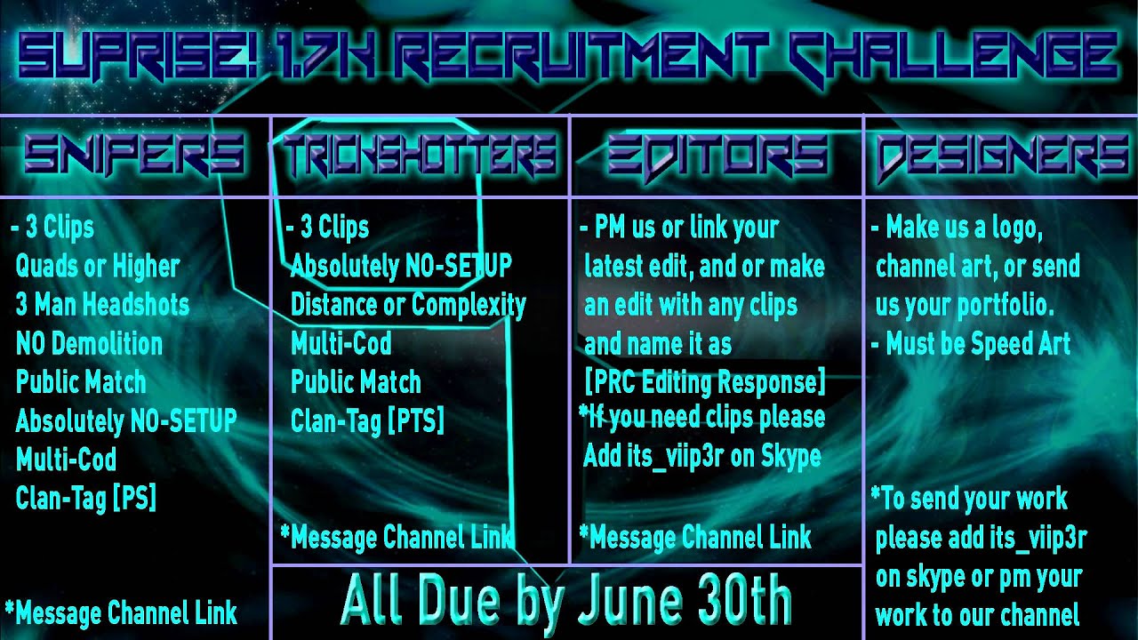 PmS Clan - 1.7k Recruitment Challenge (Closed) - YouTube