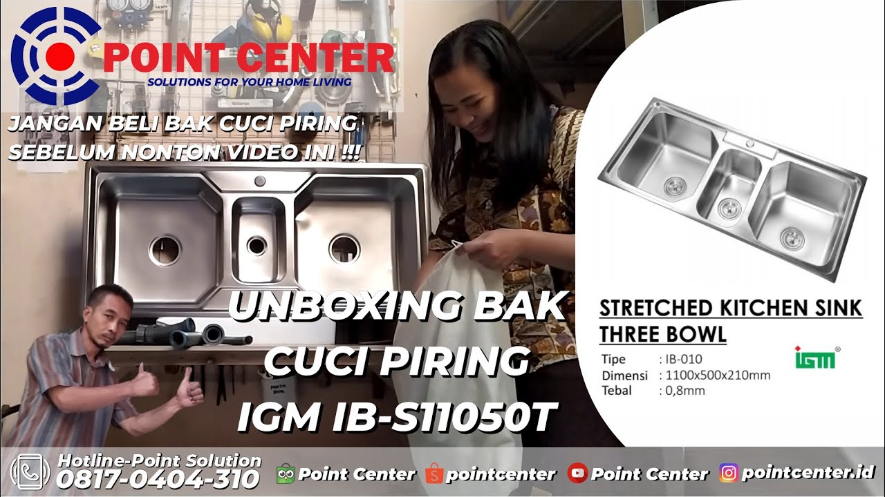 Unboxing Bak Cuci Piring Kitchen Sink Wastafel Cuci Piring IGM IB ...