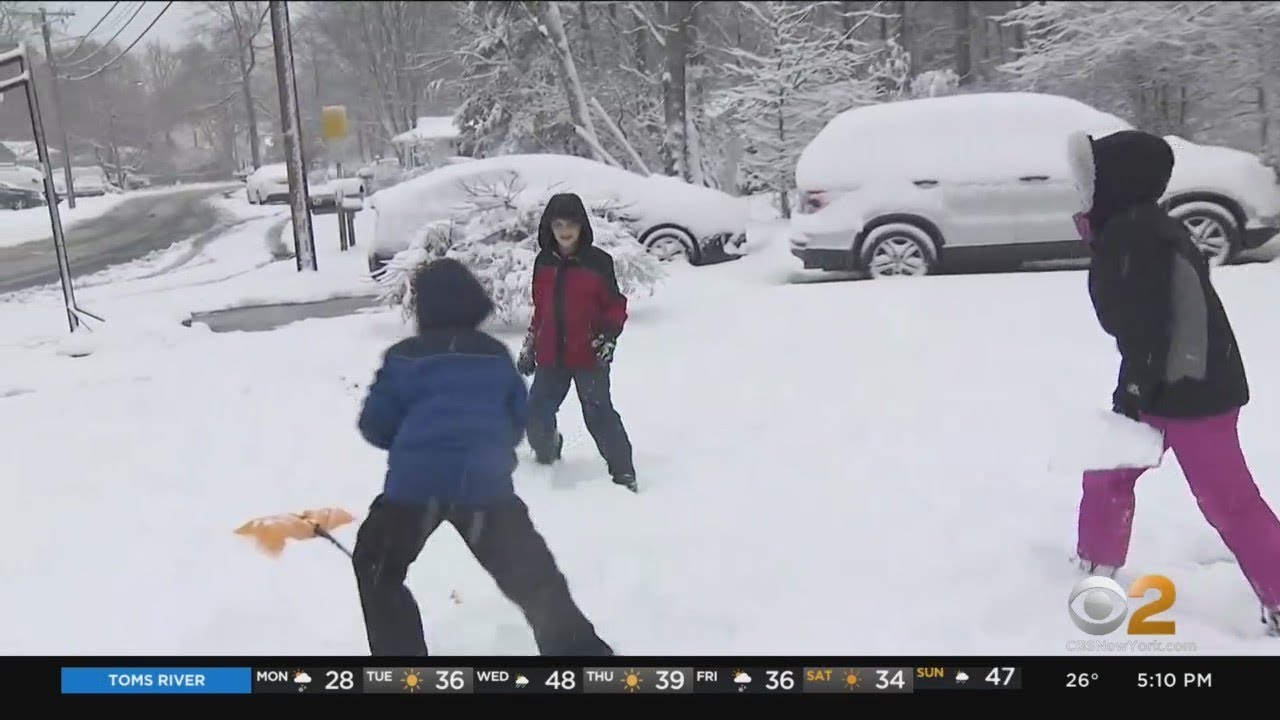 Winter Storm Means Fun In The Snow, For Some - YouTube