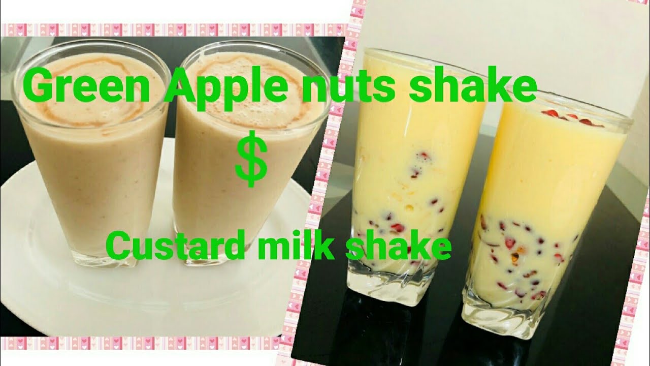 Easy 2 shake green apple nuts shake $ custard milk shake💖 - YouTube