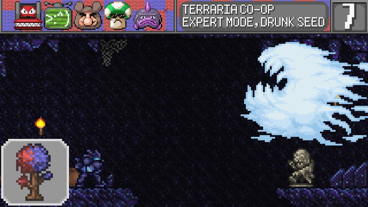 Terraria Co-Op - Part 7 - Expert Mode - Drunk World Seed - YouTube
