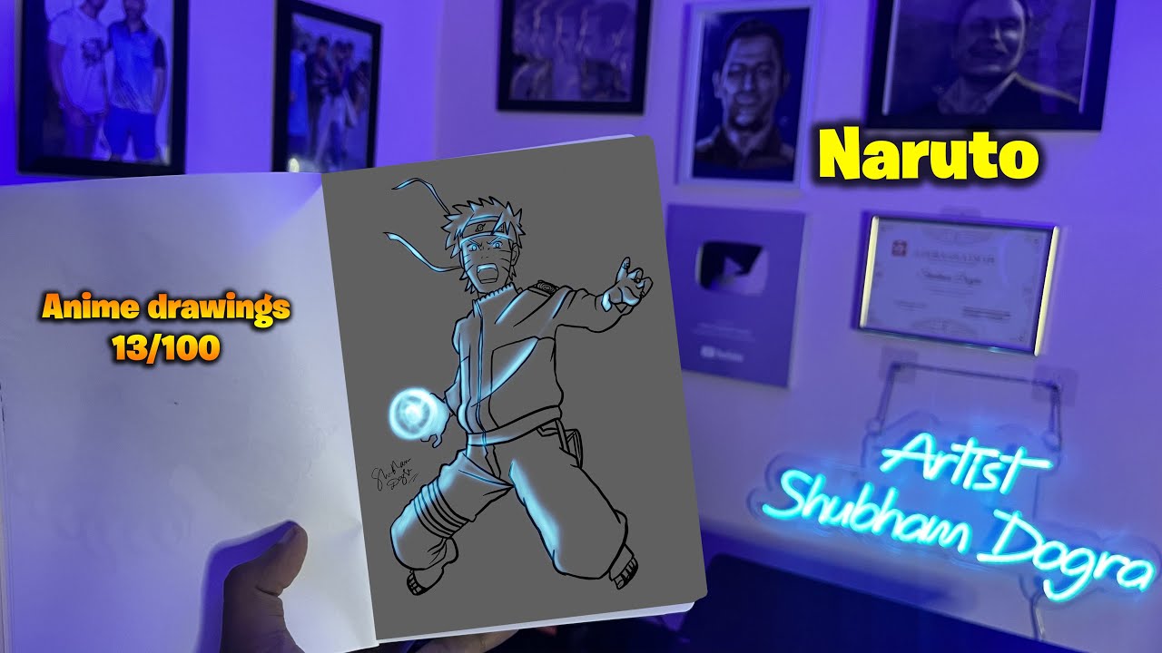 Naruto Easy Drawing (free hand) with Apple Pencil on iPad || Anime ...