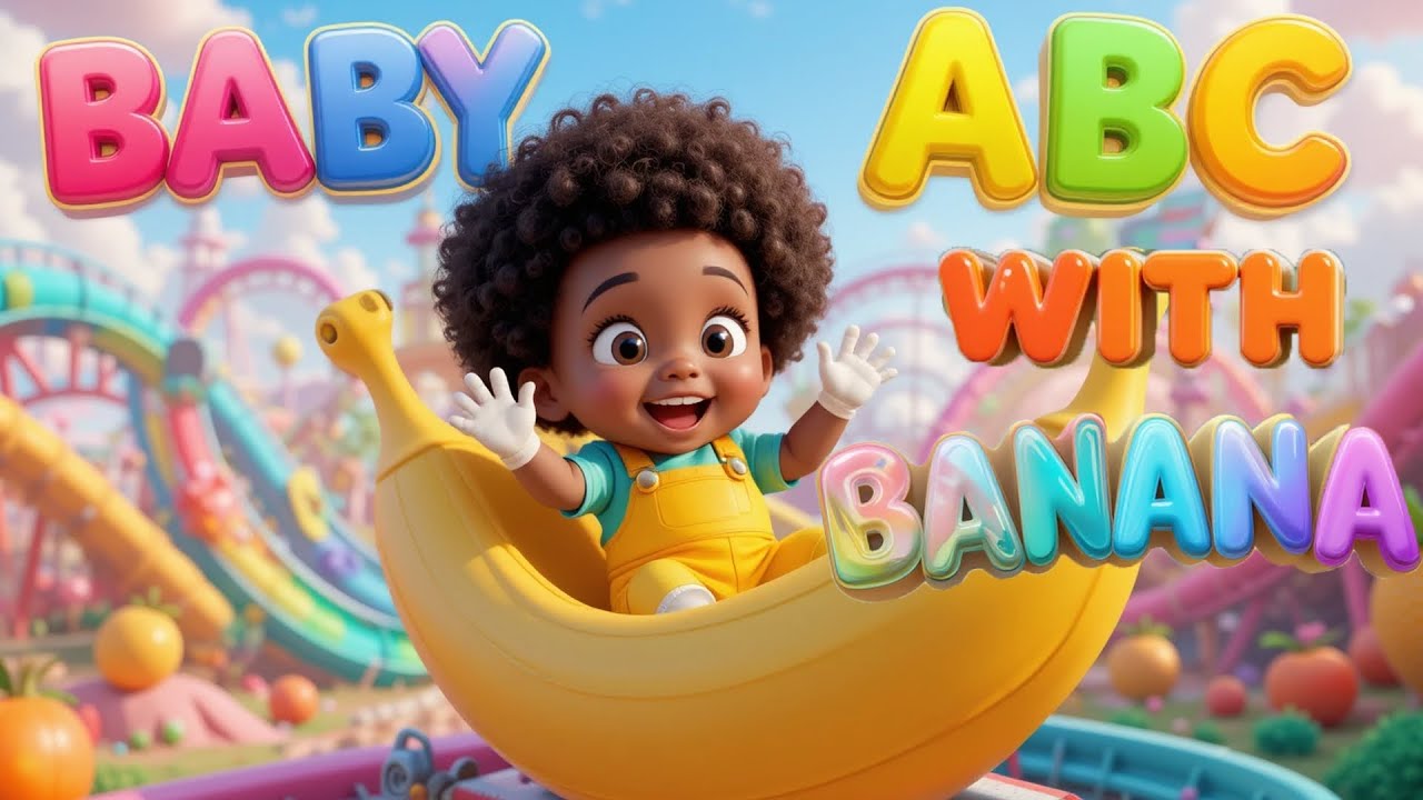 TOON BABY ABC WITH BANANA Learning Song | FUN NURSERY RHYMES FOR ...