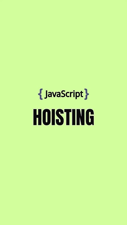Hoisting in javascript #javascipt #javascipt #coding - YouTube