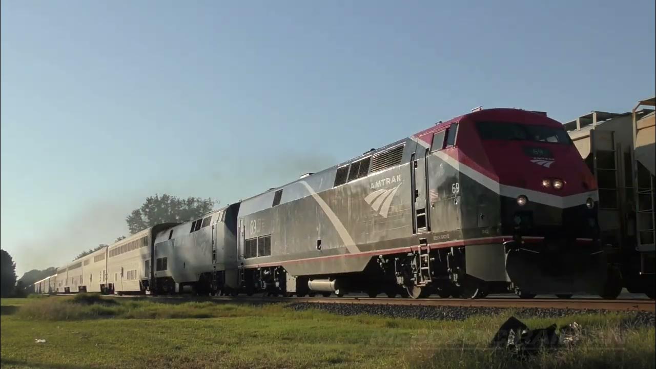 Amtrak P42 69 leads Texas Eagle 22 - YouTube